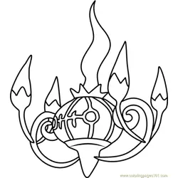 Chandelure Pokemon Coloring Page for Kids - Free Pokemon Printable ...