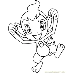 Chimchar Pokemon Coloring Page for Kids - Free Pokemon Printable ...