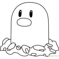 Diglett Pokemon Coloring Page for Kids - Free Pokemon Printable ...