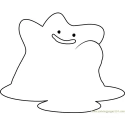 Ditto Pokemon Coloring Page for Kids - Free Pokemon Printable Coloring ...