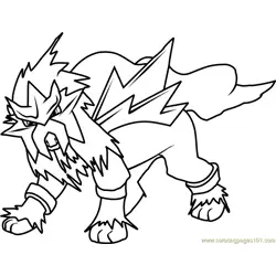 Entei Pokemon Coloring Page for Kids - Free Pokemon Printable Coloring ...
