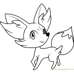 Fennekin Pokemon Coloring Page for Kids - Free Pokemon Printable ...
