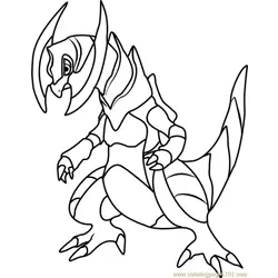 Haxorus Pokemon Coloring Page for Kids - Free Pokemon Printable ...