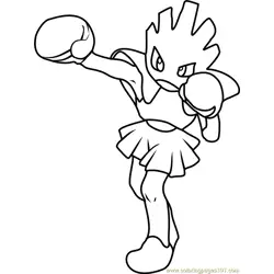 Hitmonchan Pokemon Coloring Page for Kids - Free Pokemon Printable ...
