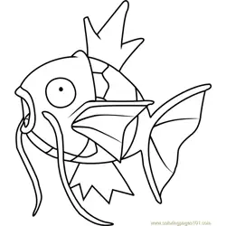 Magikarp Pokemon Coloring Page for Kids - Free Pokemon Printable ...