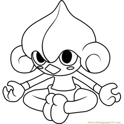 Flabebe Pokemon Coloring Pages Sketch Coloring Page