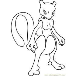 Mewtwo Pokemon Coloring Page for Kids - Free Pokemon Printable Coloring ...