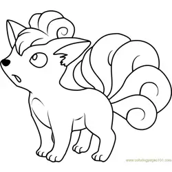 Vulpix Pokemon Coloring Page for Kids - Free Pokemon Printable Coloring ...