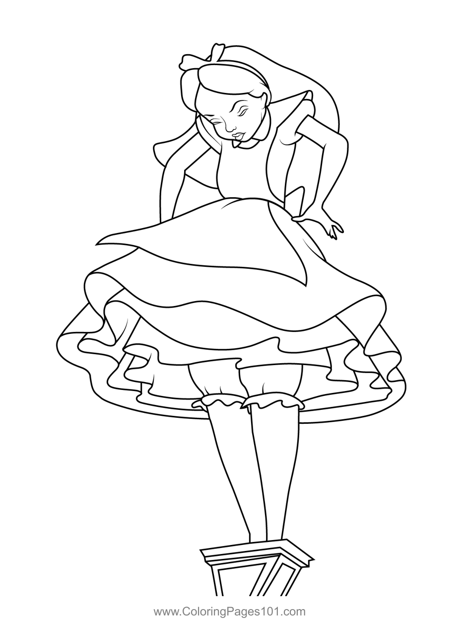 Alice Coloring Page for Kids - Free Alice Printable Coloring Pages ...
