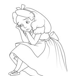 Alice Disney Princess Coloring Page for Kids - Free Alice Printable ...
