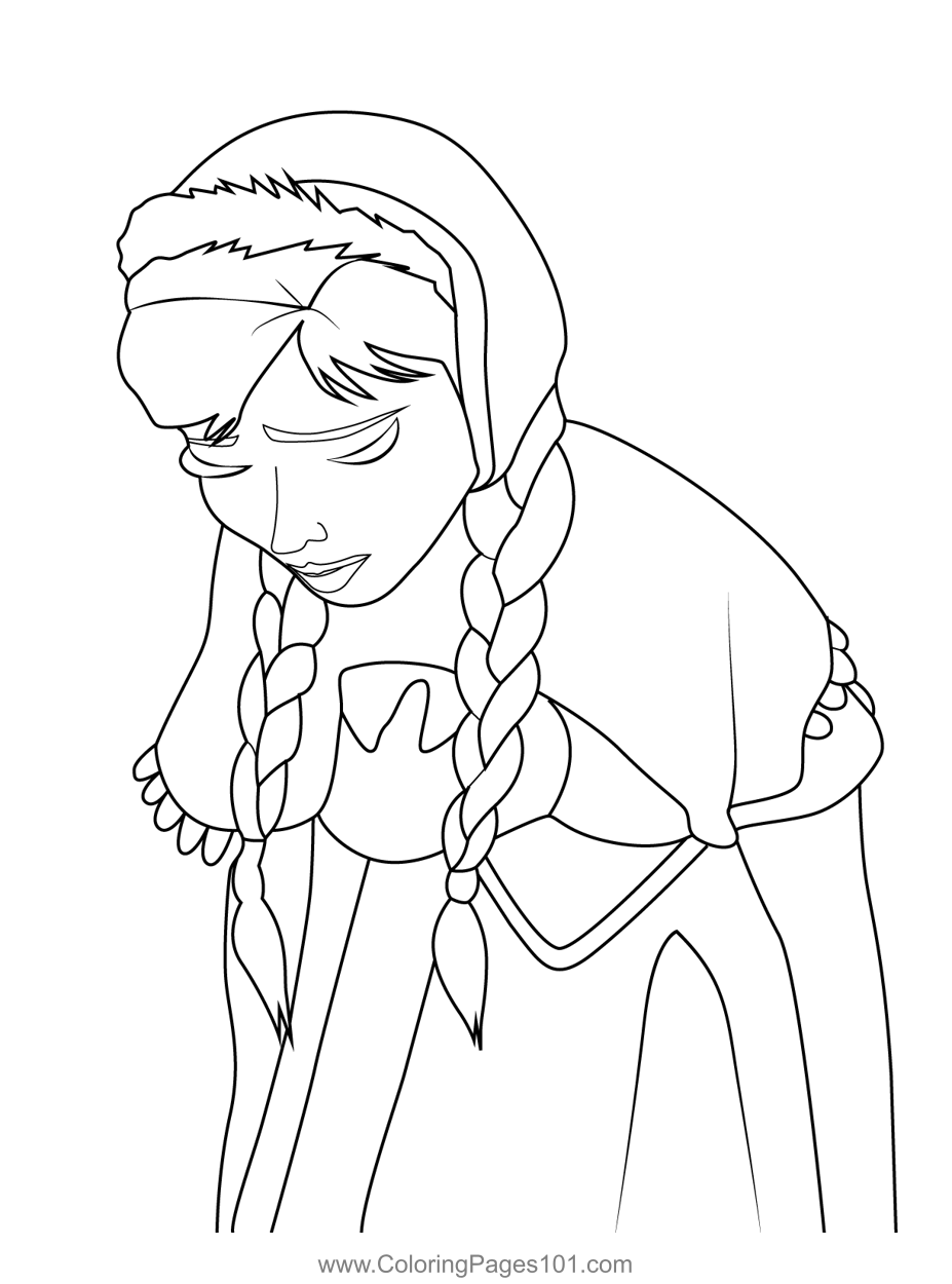 Princess Anna 10 Coloring Page for Kids - Free Anna Printable Coloring ...