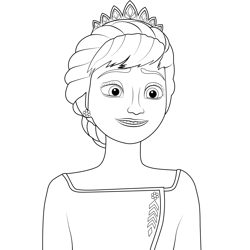 Princess Anna 5 Coloring Page for Kids - Free Anna Printable Coloring ...