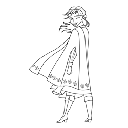 Princess Anna 5 Coloring Page for Kids - Free Anna Printable Coloring ...