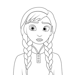 Princess Anna 5 Coloring Page for Kids - Free Anna Printable Coloring ...
