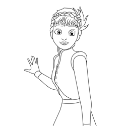 Princess Anna 5 Coloring Page for Kids - Free Anna Printable Coloring ...