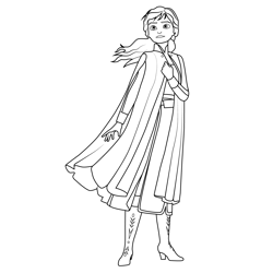 Princess Anna 5 Coloring Page for Kids - Free Anna Printable Coloring ...