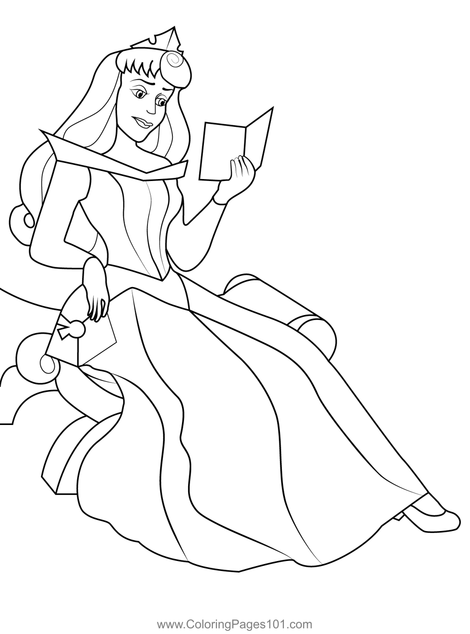 Aurora Magic Story Reading Coloring Page for Kids - Free Aurora ...