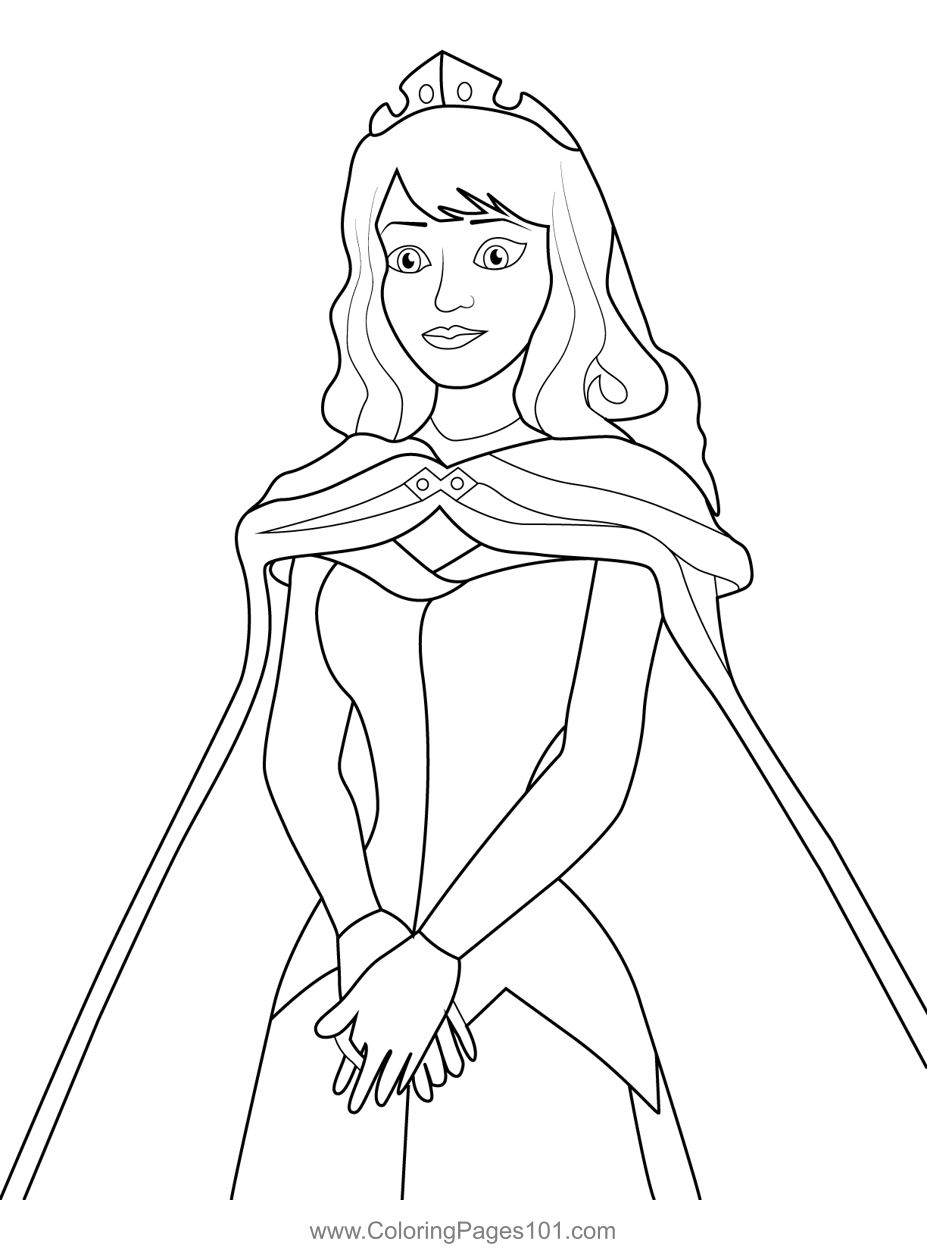Aurora Magic Transforming Coloring Page for Kids - Free Aurora ...
