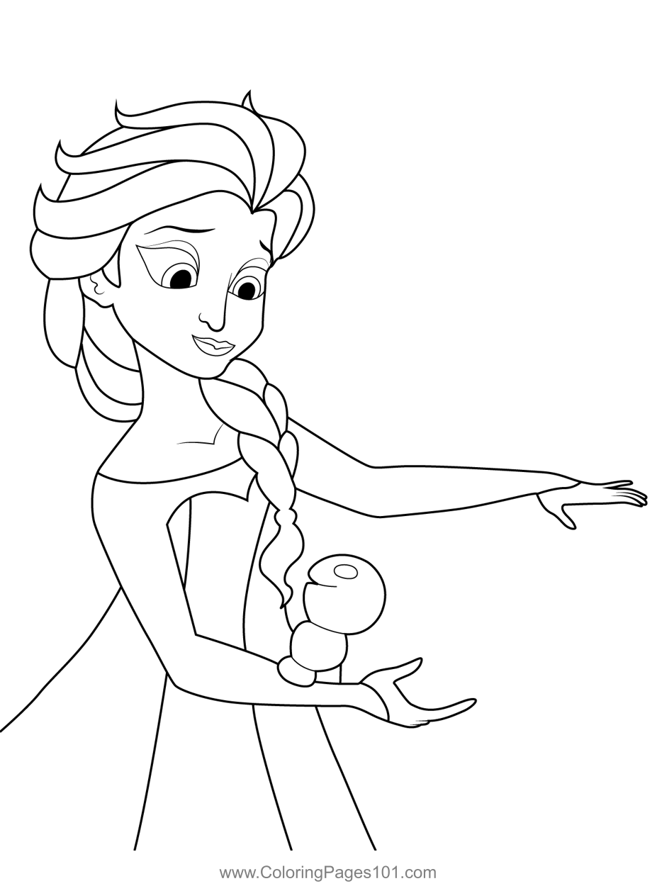 Princess Elsa 13 Coloring Page for Kids - Free Elsa Printable Coloring ...