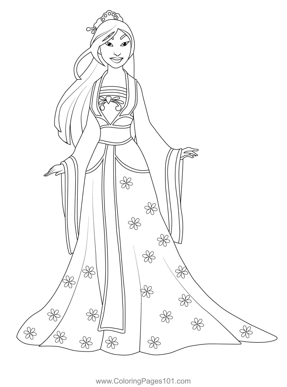 Princess Fa Mulan 5 Coloring Page for Kids - Free Fa Mulan Printable ... Princess Fa Mulan 5 Coloring Page for Kids - Free Fa Mulan Printable ...