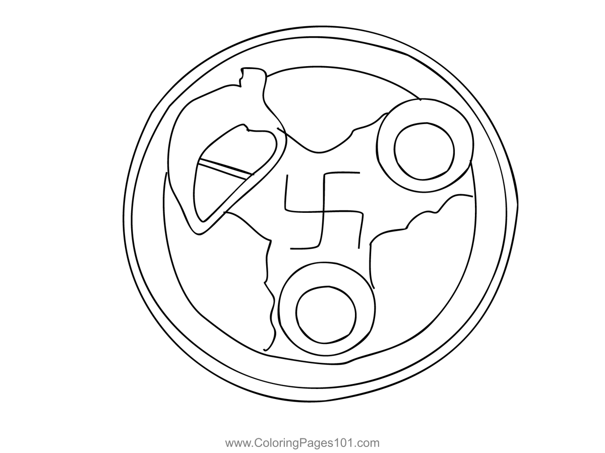 Pooja Aarti Thali Coloring Page for Kids - Free Hinduism Printable ...