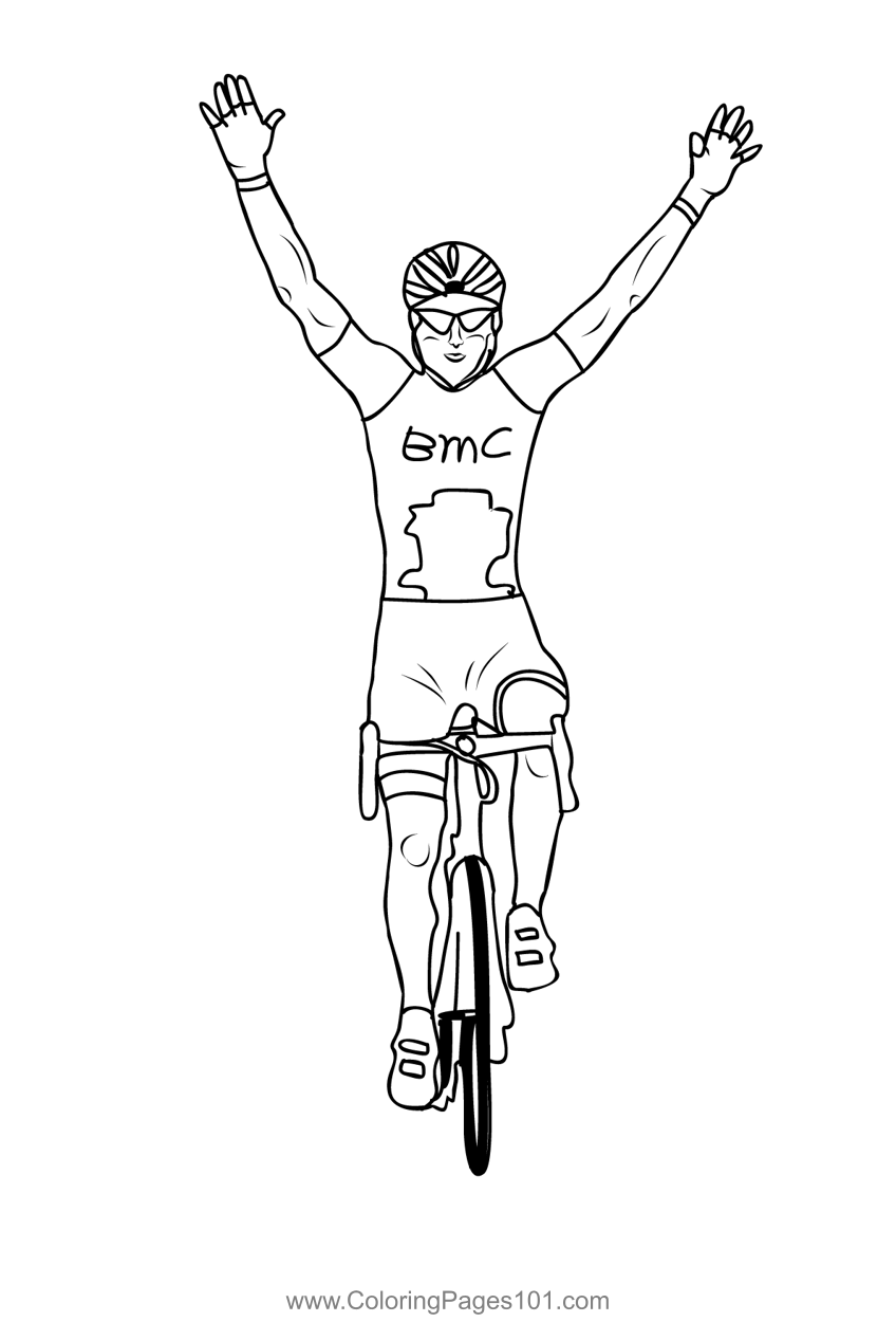 Cycling 3 Coloring Page for Kids - Free Cycling Printable Coloring ...