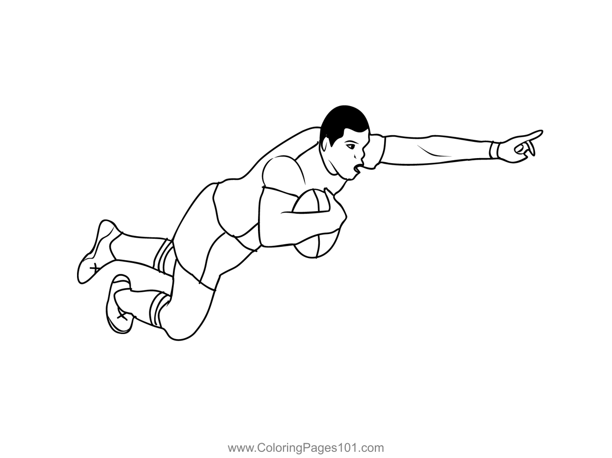 Rugby 1 Coloring Page for Kids - Free Rugby Printable Coloring Pages ...