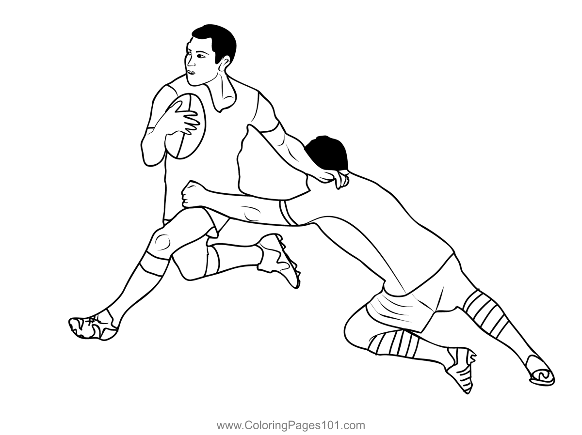 Rugby 3 Coloring Page for Kids - Free Rugby Printable Coloring Pages ...