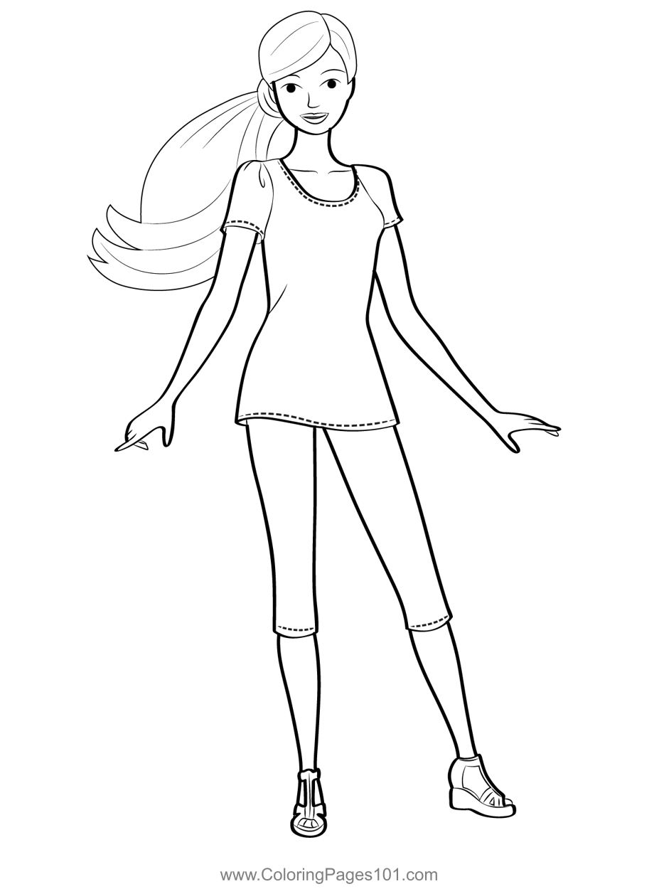 Beautiful Barbie Coloring Page for Kids - Free Barbie Printable ... Beautiful Barbie Coloring Page for Kids - Free Barbie Printable ...