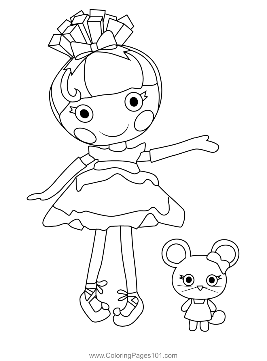 Cinder Slippers Lalaloopsy Coloring Page for Kids - Free Lalaloopsy ...