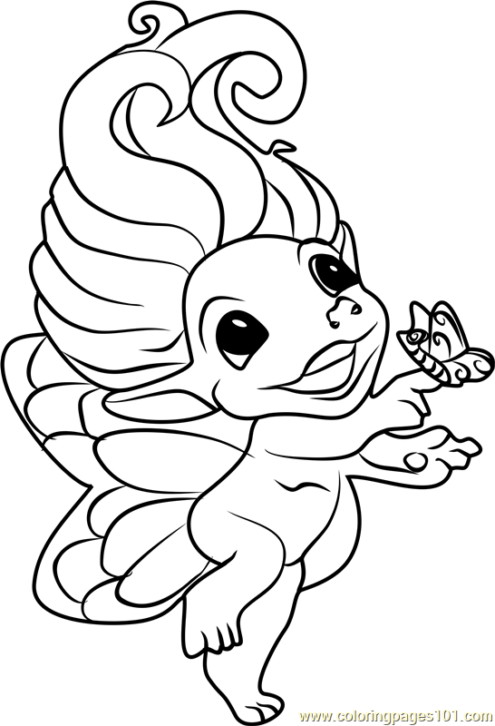 Buttershy Zelf Coloring Page for Kids - Free The Zelfs Printable ...