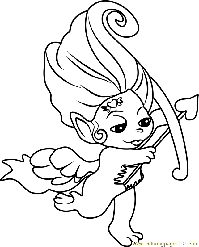 Cupie Zelf Coloring Page for Kids - Free The Zelfs Printable Coloring ...