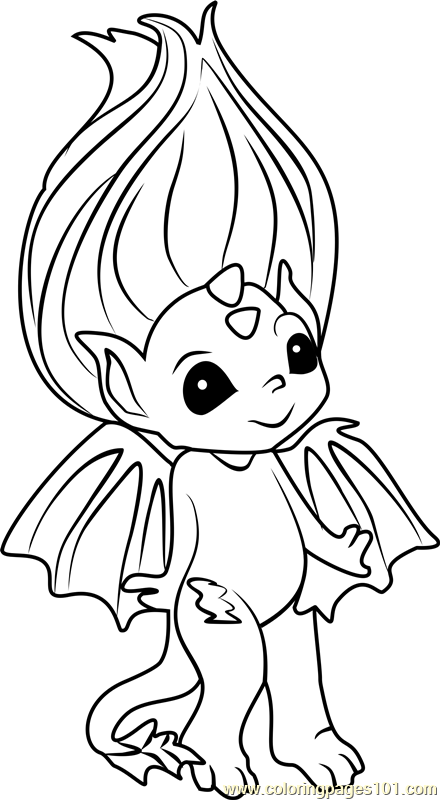 Gar-Girl Zelf Coloring Page for Kids - Free The Zelfs Printable ...