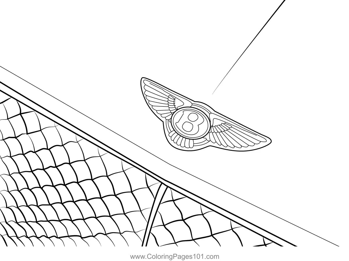 Bentley Continental GT Emblem Coloring Page for Kids - Free Cars ...