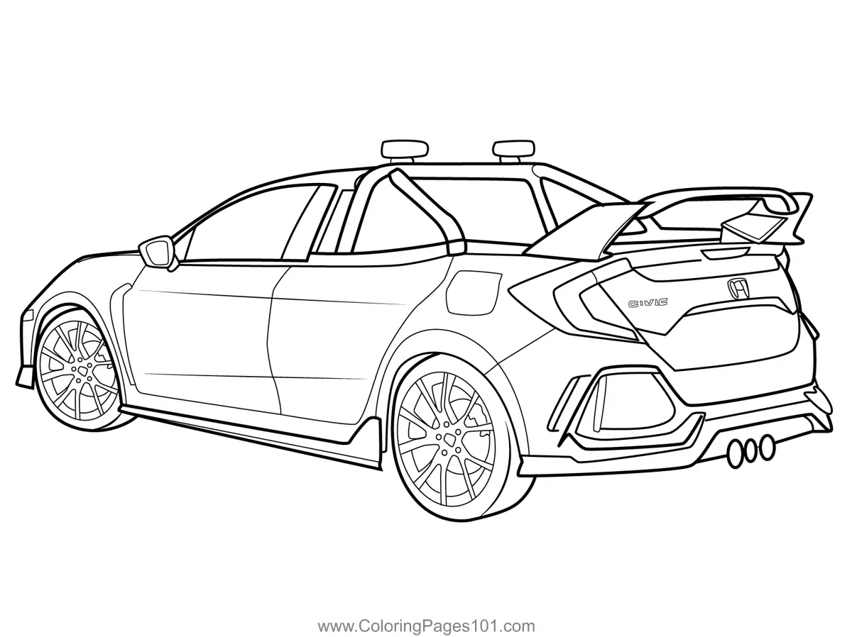 honda crx coloring pages