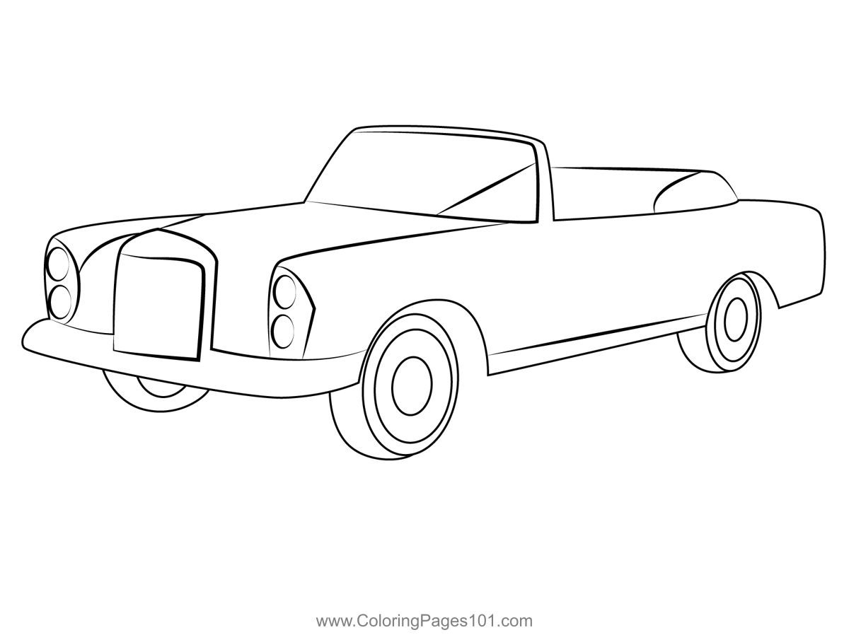 Mercedes Benz 300se W112 Convertible Coloring Page for Kids - Free Cars ...