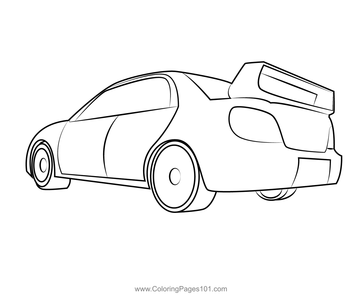 Speedy Car Coloring Page for Kids - Free Cars Printable Coloring Pages ...