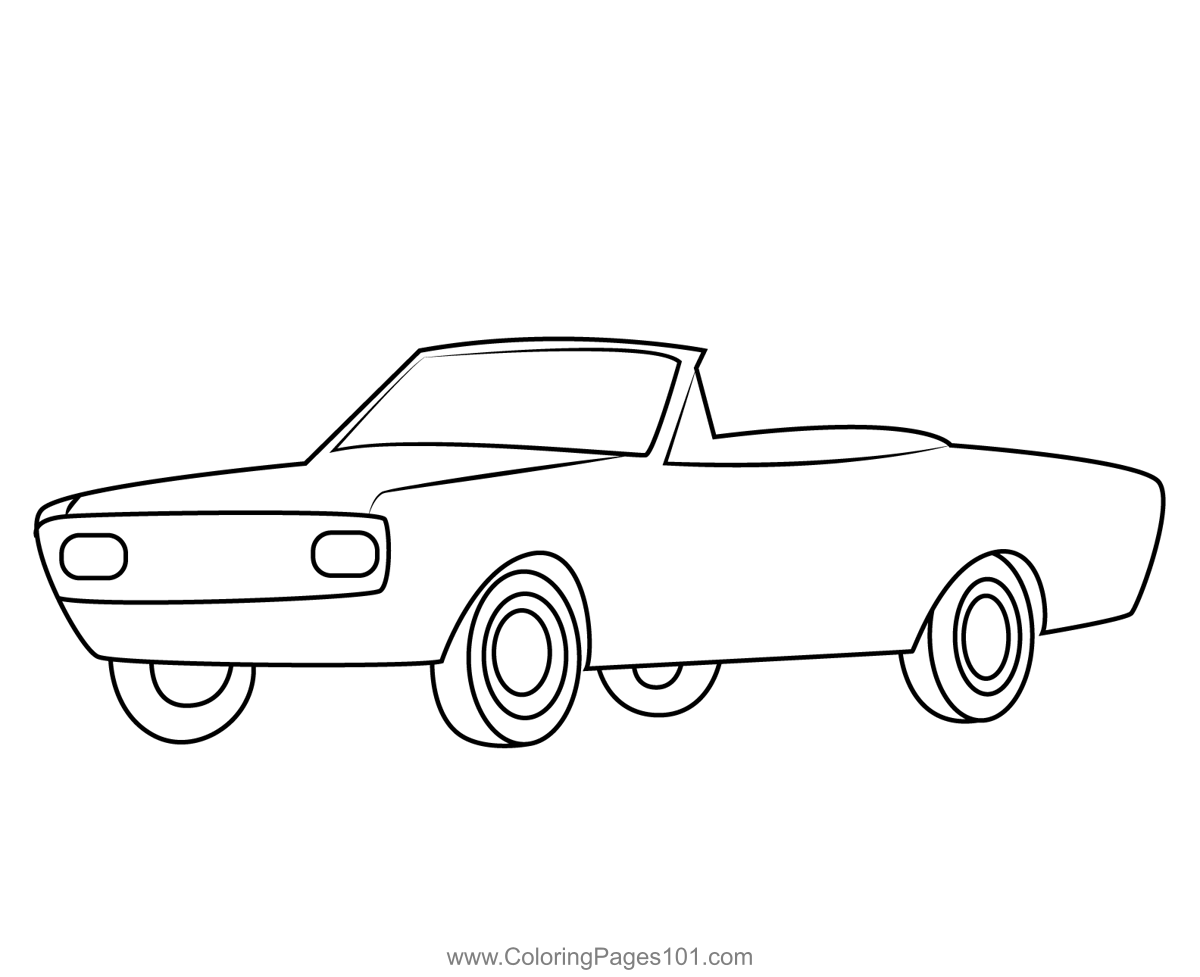 Cabriolet Car Coloring Page for Kids - Free Sports Cars Printable ... Cabriolet Car Coloring Page for Kids - Free Sports Cars Printable ...