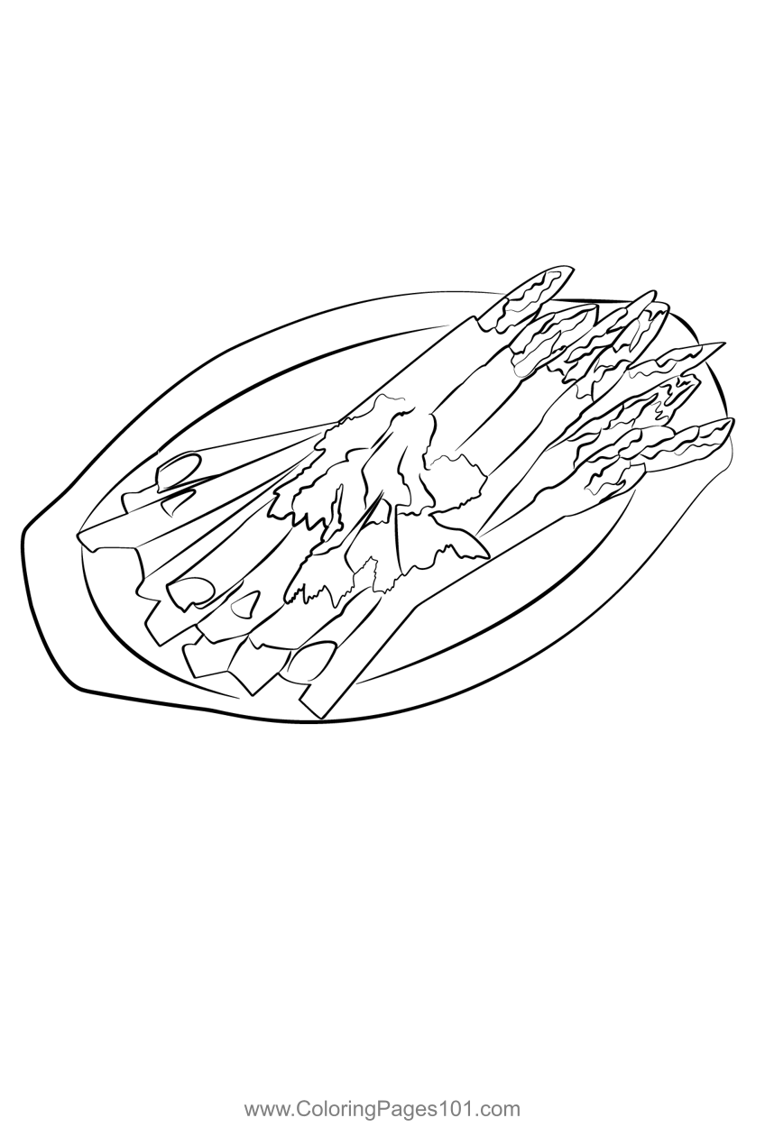 Asparagus 3 Coloring Page for Kids - Free Asparagus Printable Coloring ...