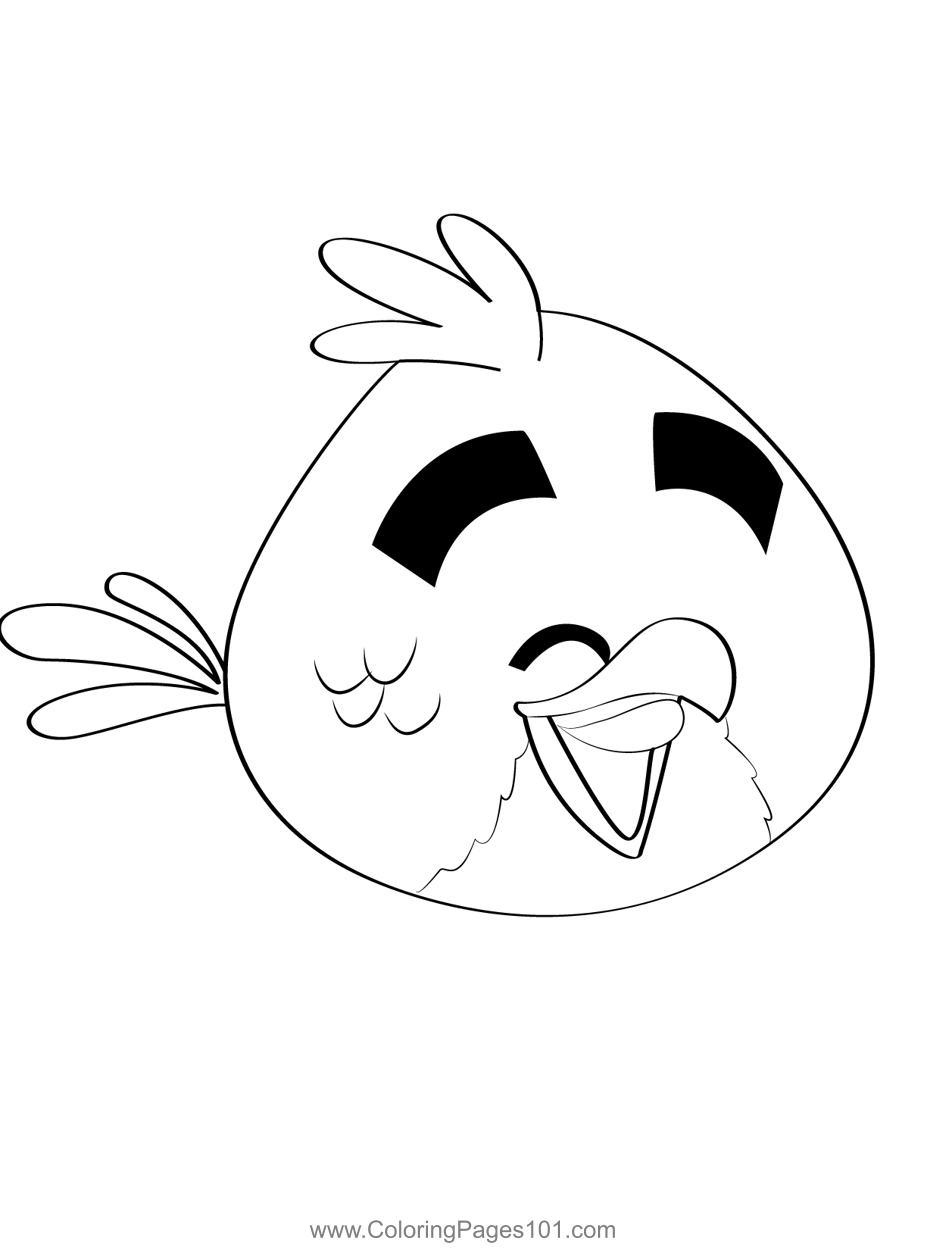 Pink Angry Bird Coloring Pages