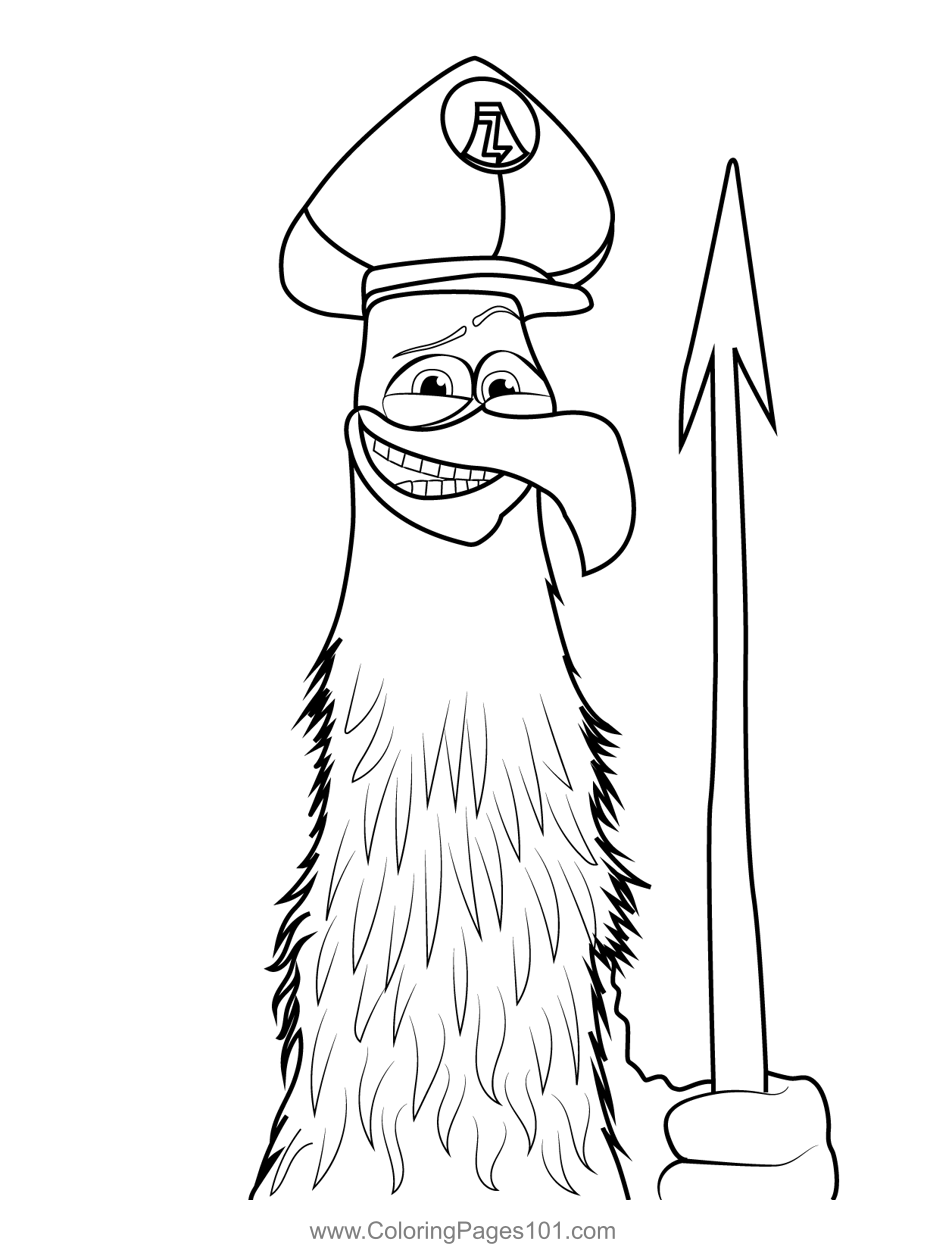 Carl Eagle Angry Birds Coloring Page for Kids - Free Angry Birds ...
