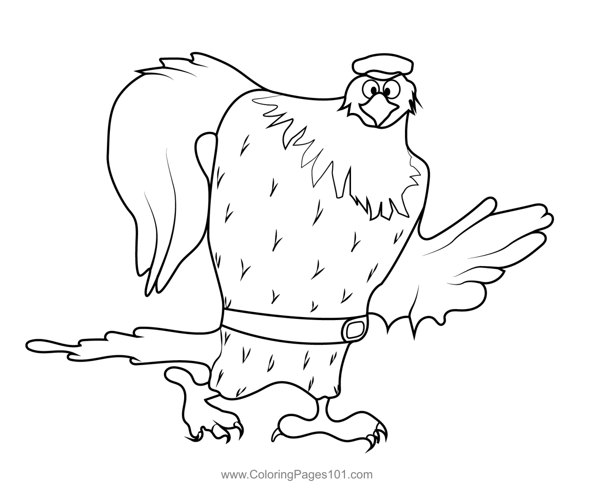 Eagle Angry Birds Coloring Page for Kids - Free Angry Birds Printable ...
