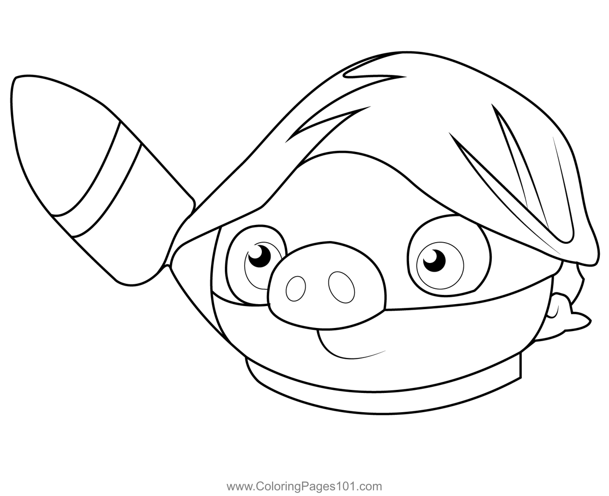Monty Angry Birds Coloring Page for Kids - Free Angry Birds Printable ...