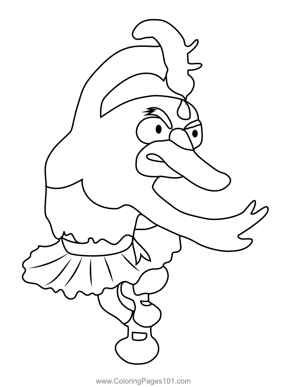 Oliver Angry Birds Coloring Page for Kids - Free Angry Birds Printable ...