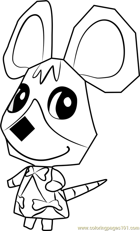 Carmen Animal Crossing Coloring Page for Kids - Free Animal Crossing ...