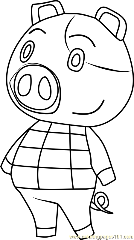 Hugh Animal Crossing Coloring Page for Kids - Free Animal Crossing ...