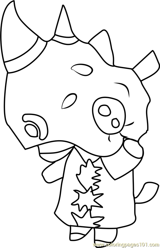 Patricia Animal Crossing Coloring Page for Kids - Free Animal Crossing ...