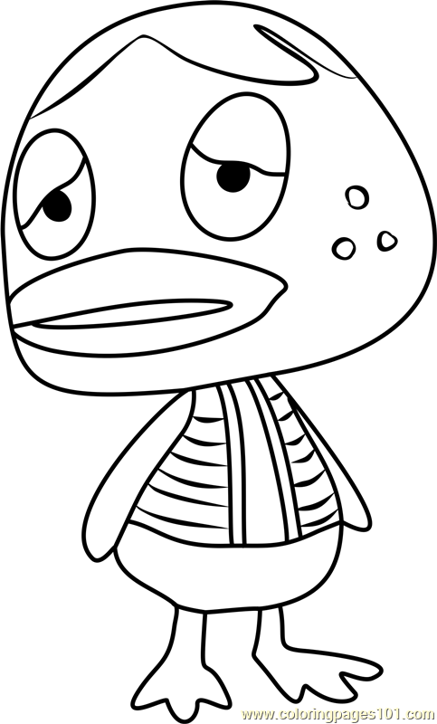 Quillson Animal Crossing Coloring Page for Kids - Free Animal Crossing ...