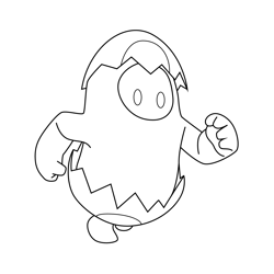 Gris Fall Guys Coloring Page for Kids - Free Fall Guys Printable ...