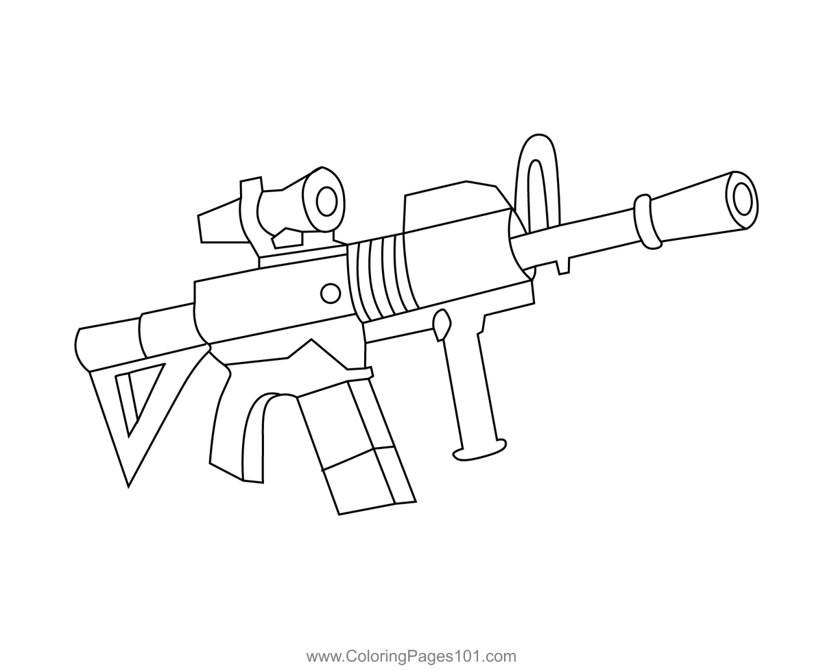 Sniper Rifle Coloring Pages